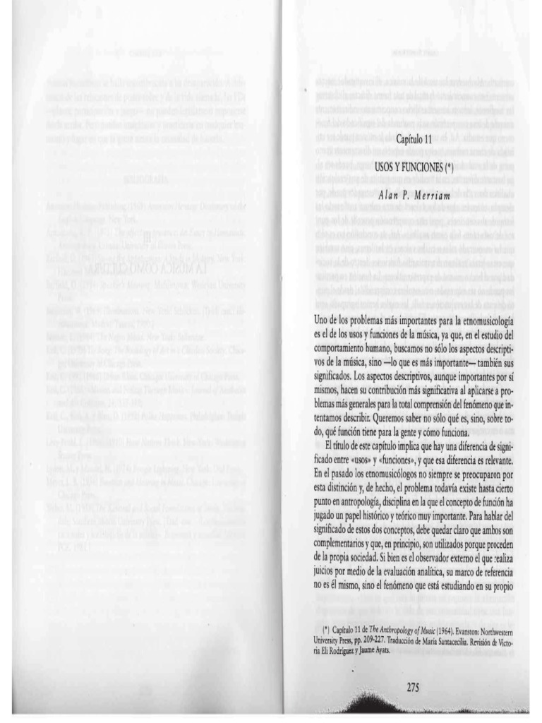 Merriam Alan - Usos y Funciones | PDF
