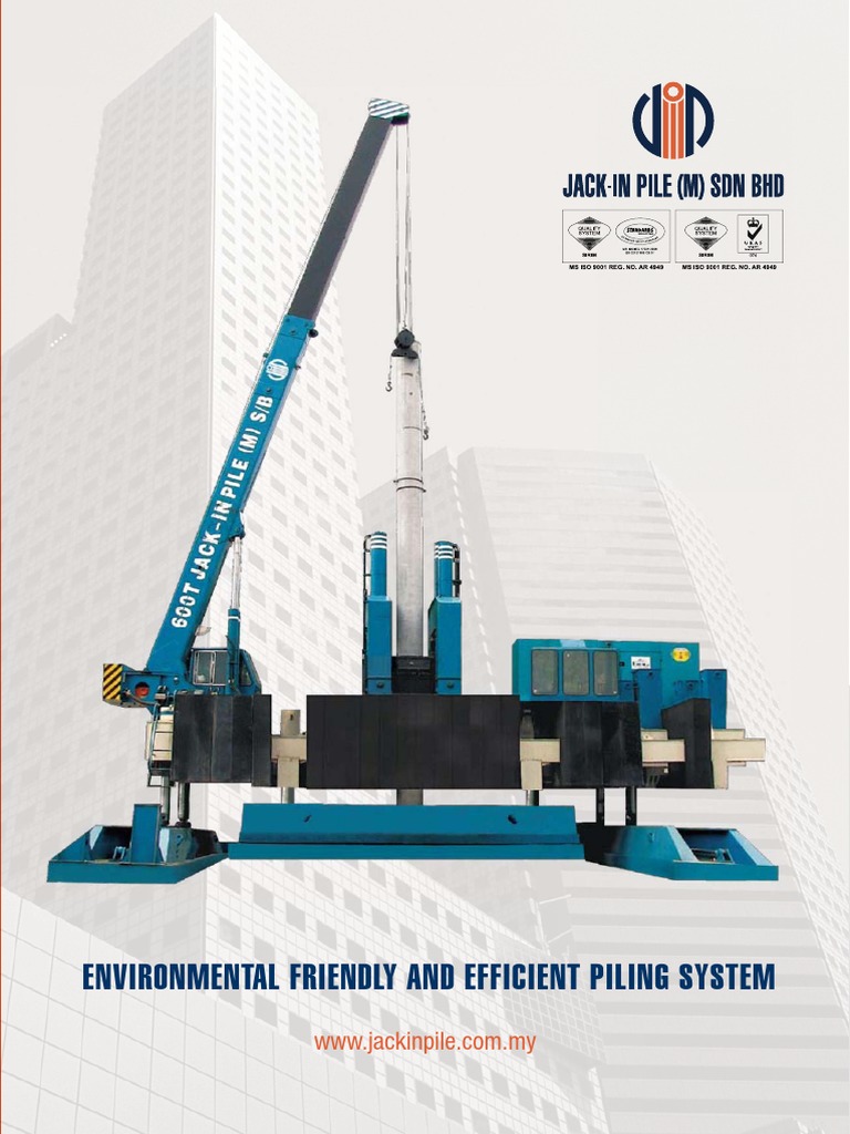 Jip Company Brochure Jack In Pile Pdf Pdf Deep Foundation Crane