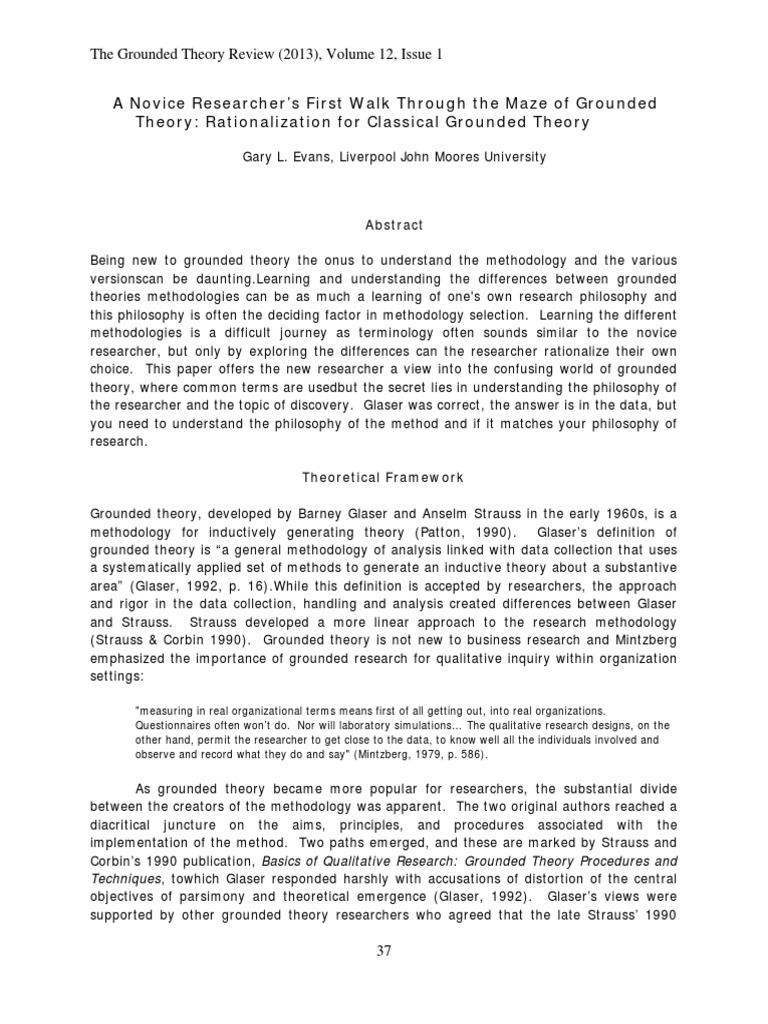 Classical Grounded Theory | Download Free PDF | Qualitative Research ...