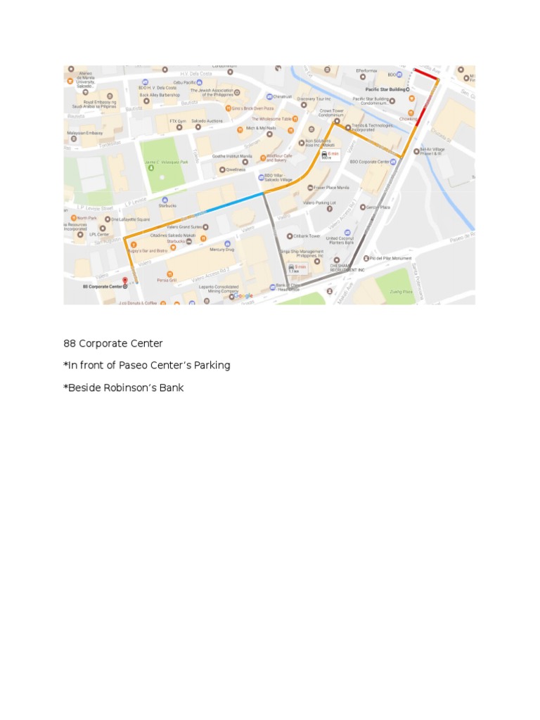 88 Corporate Center in Front of Paseo Center's Parking Beside Robinson ...