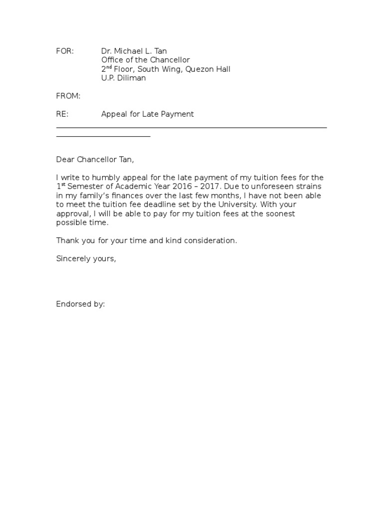 Sample Appeal Letter | PDF | Education Economics | Education Finance