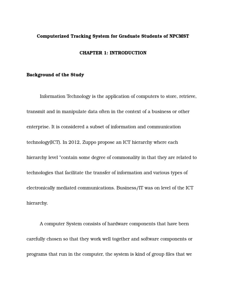 Computerized System of Graduate Students of NPCMST | PDF | Backup ...