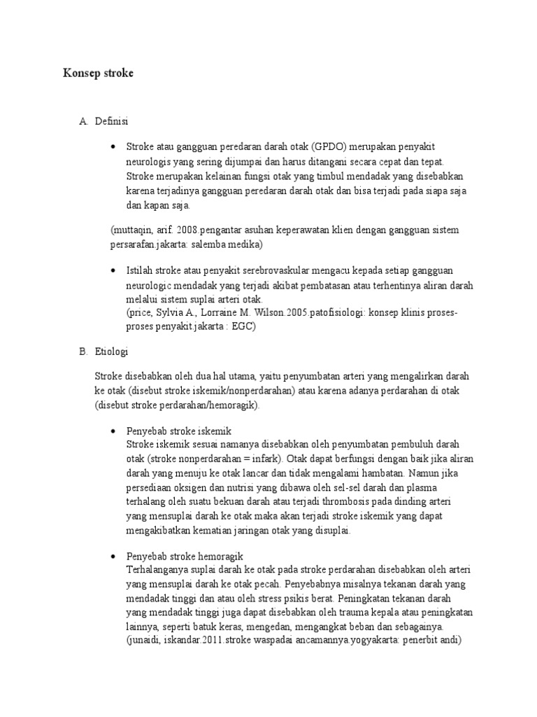 Konsep Stroke | PDF