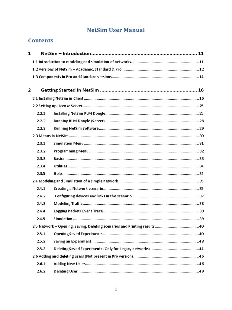 NetSim User Manual Guide | PDF | Computer Network | Error Detection And Correction