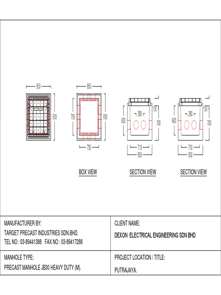 Manufacturing Drawing JB30 - Putrajaya | PDF