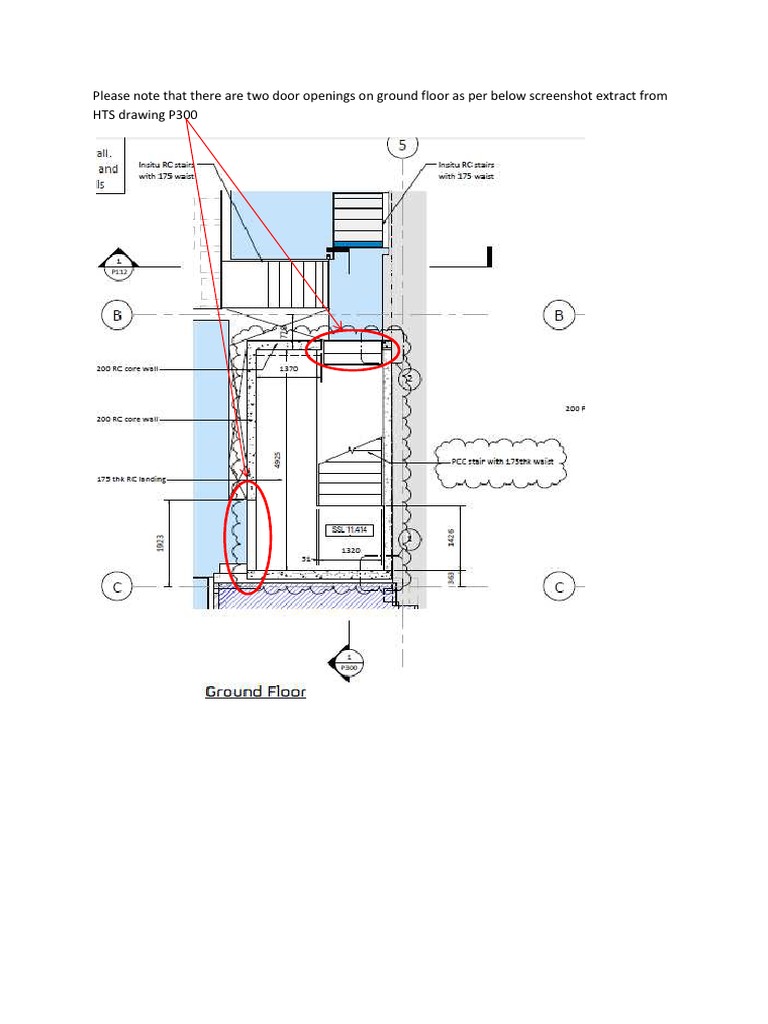 Please Note That There Are Two Door Openings On Ground Floor As Per ...