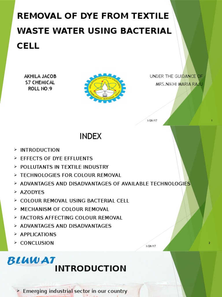 Bacterial Methods for Textile Dye Removal | PDF | Membrane | Bacteria