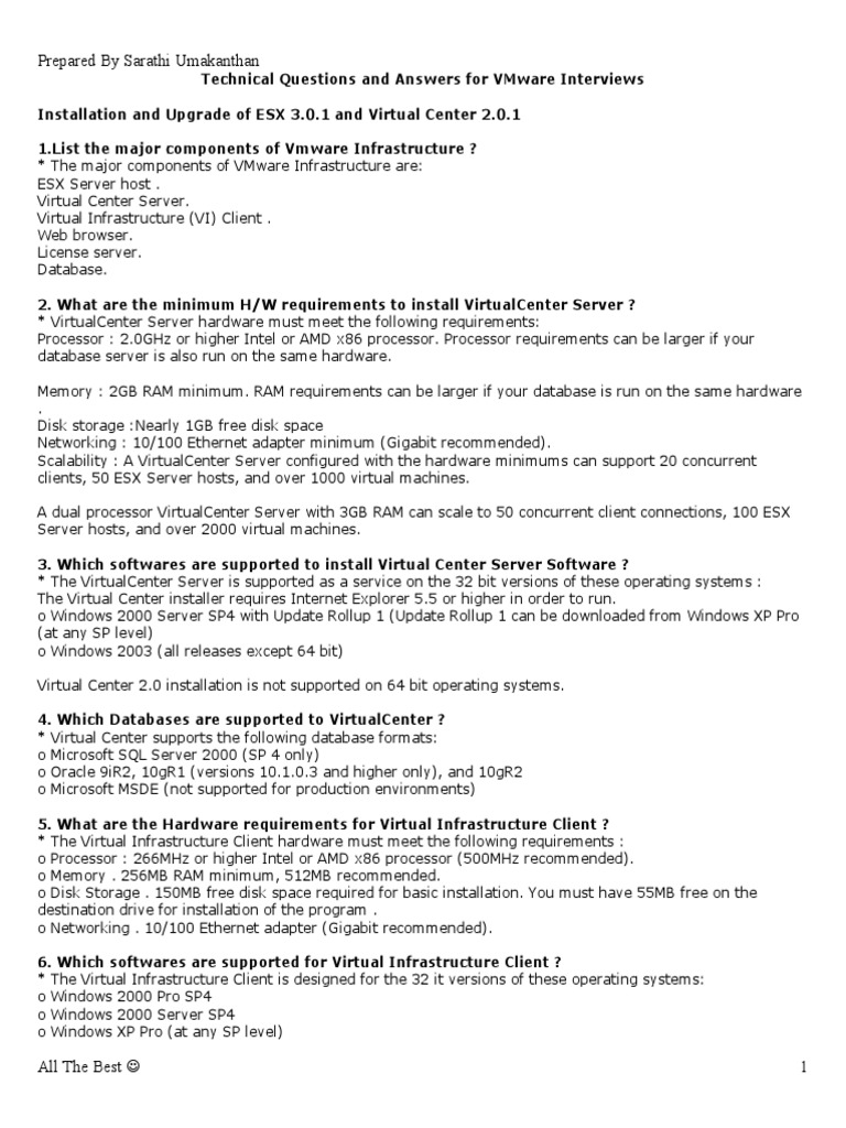 VMware Interview PDF | PDF
