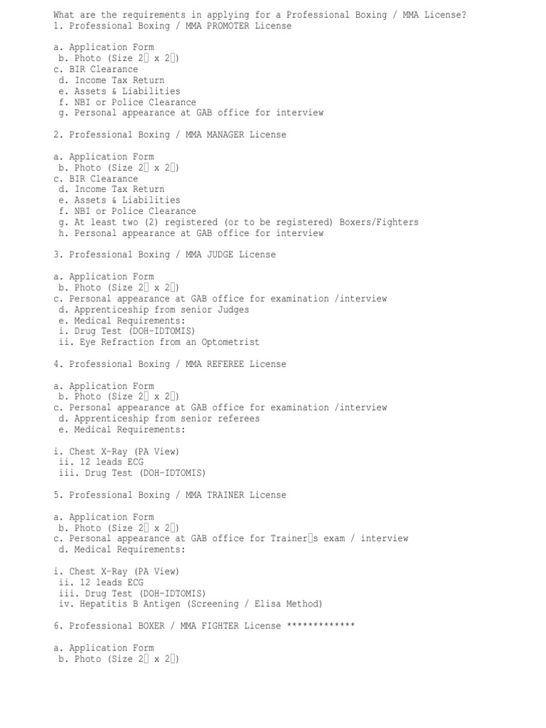 GAB License Requirements | PDF
