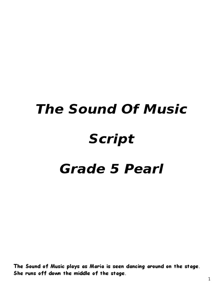 Sound of Music Script (Final)