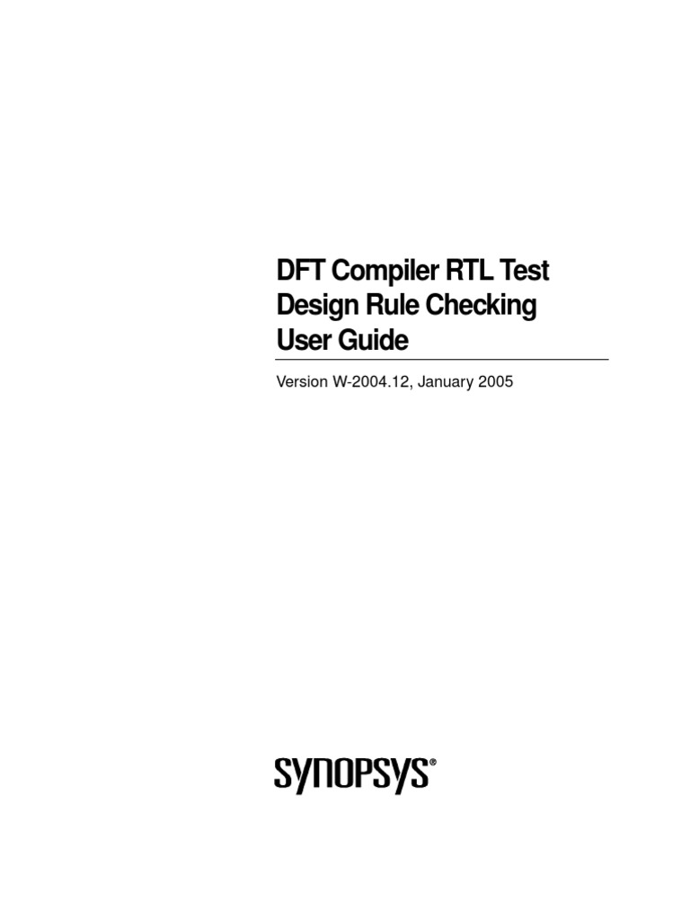 DFT Compiler RTL Test Design Rule Checking User Guide | PDF | License ...