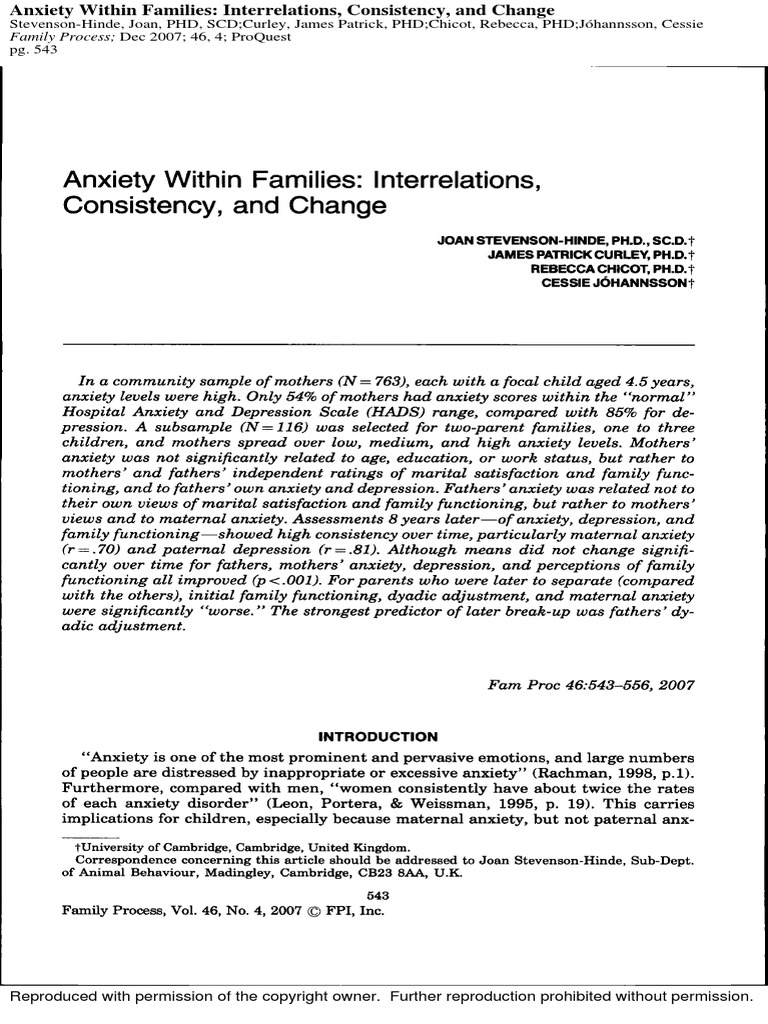 Family Process Dec 2007 46, 4 Proquest | PDF | Science & Mathematics
