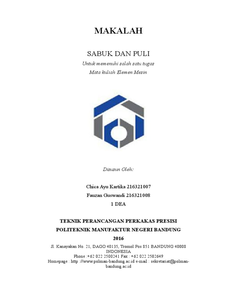 Makalah Sabuk Dan Puli Renew | PDF