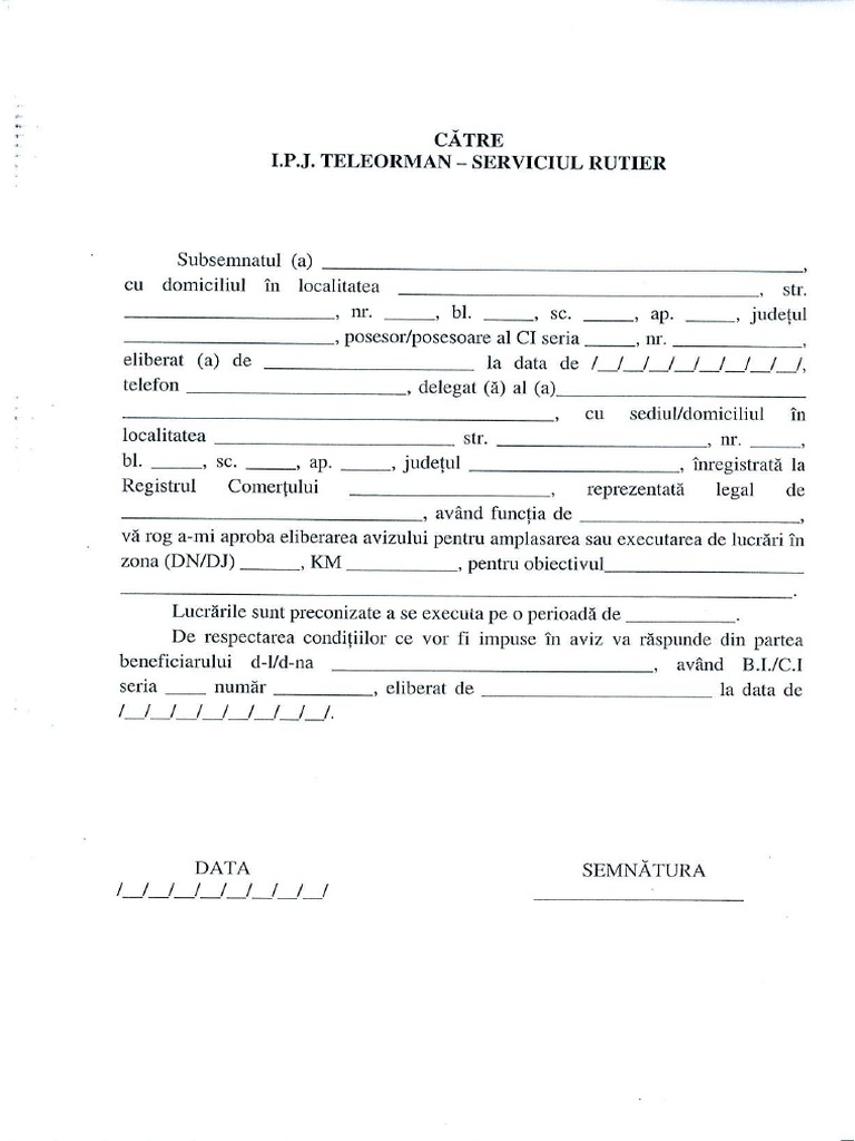 Cerere Politie | PDF