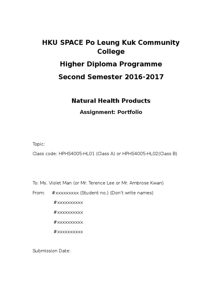 Natural Health Products Portfolio | PDF | Social Science