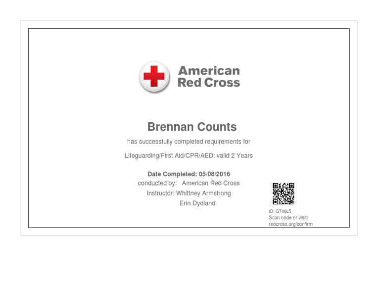 Lifeguard Certification by American Red Cross | PDF | Self-Improvement