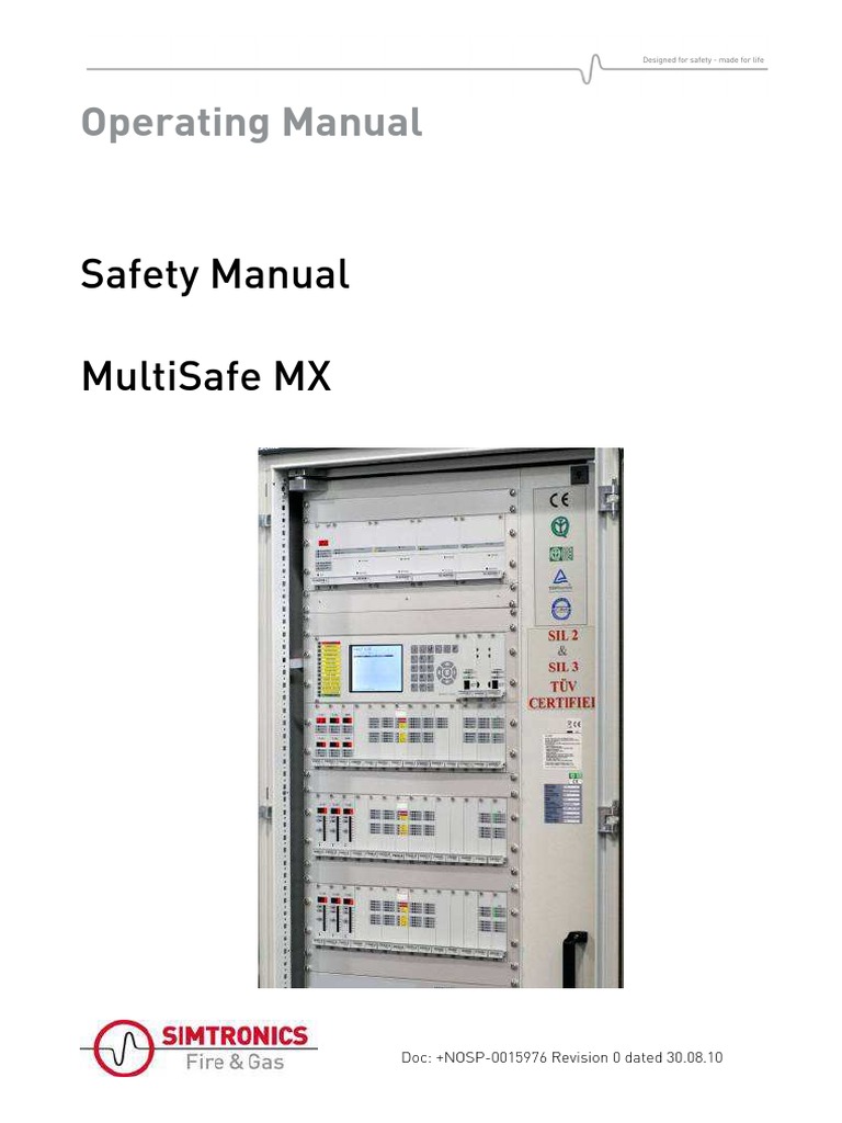 NOSP0015976 00 MultiSafe Safety Manual Eng | PDF | Safety | Reliability ...