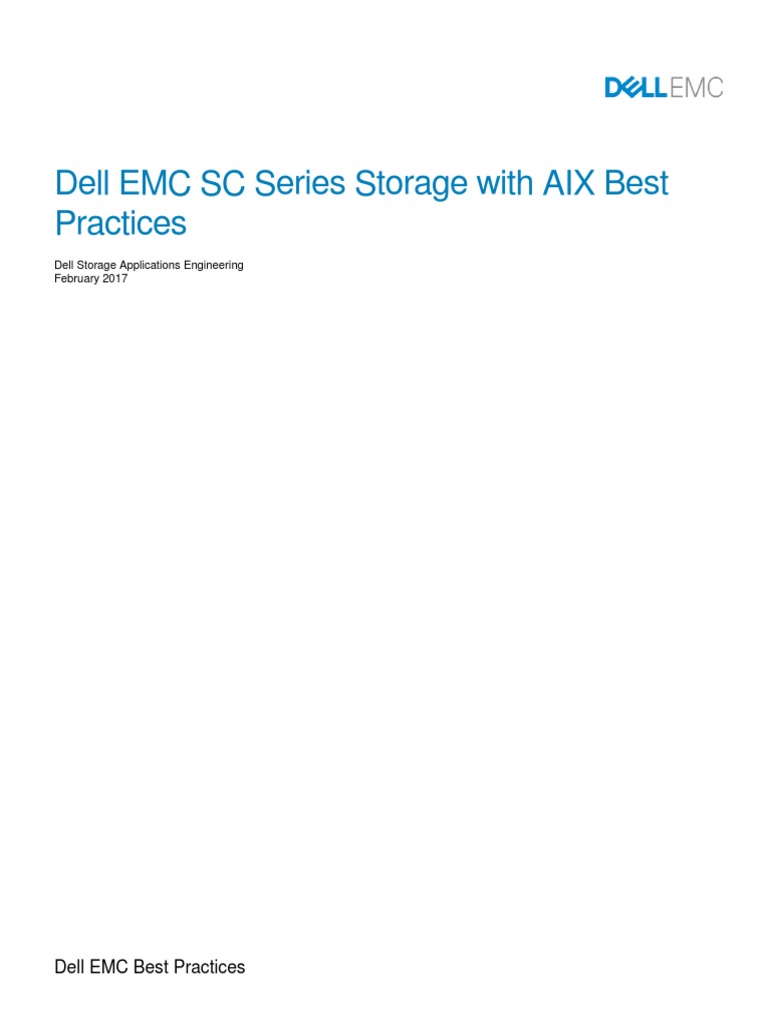Dell Storage Center With AIX Best Practices (CML1032) | PDF | Operating ...