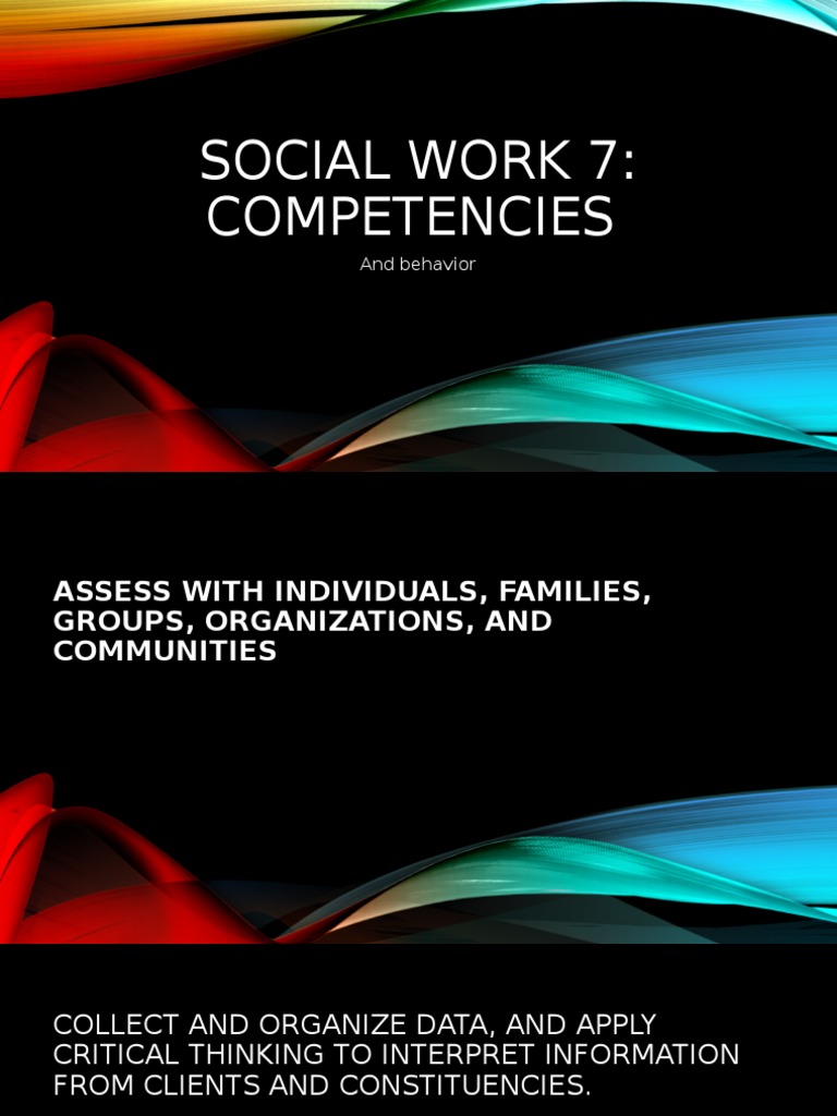 Social Work Competencies 7 | PDF