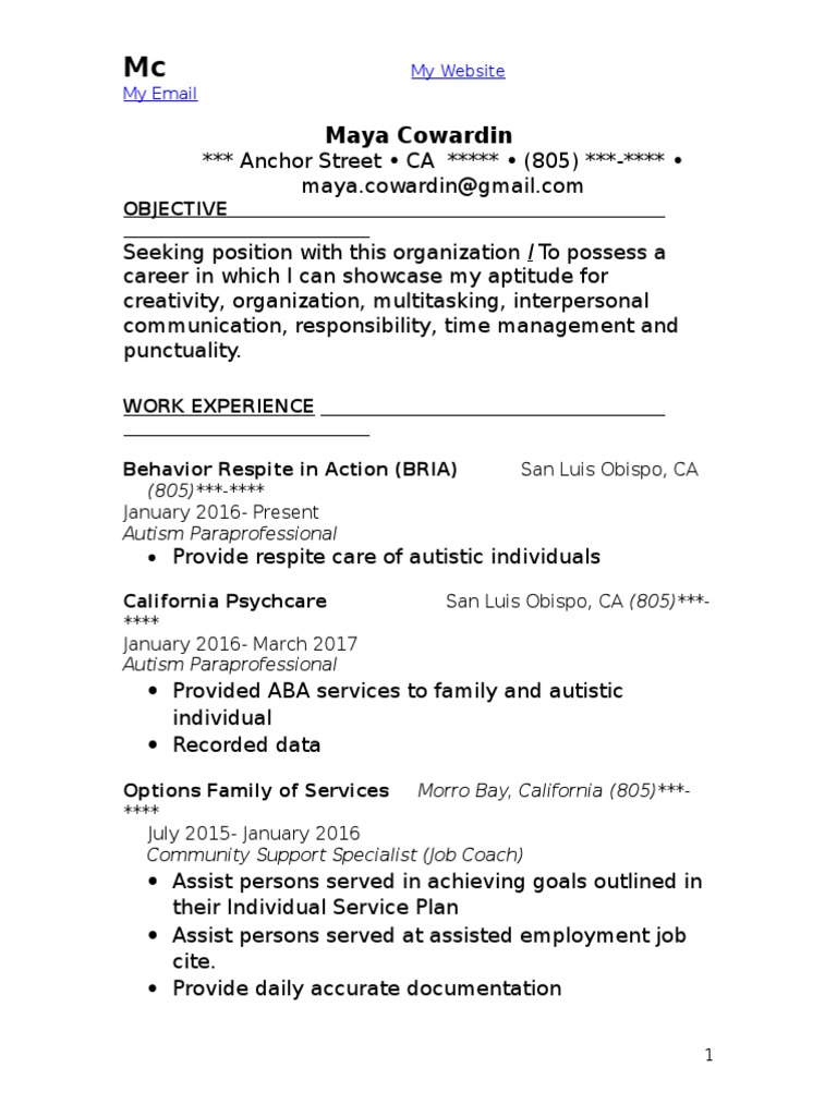 Class Resume | PDF