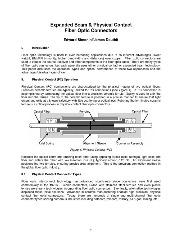 Expanded Beam White Paper | PDF | Optical Fiber | Lens (Optics)