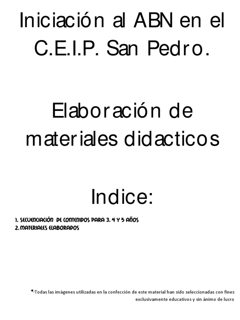 Materiales Didácticos ABN para Niños | PDF | Enseñanza de matemática ...