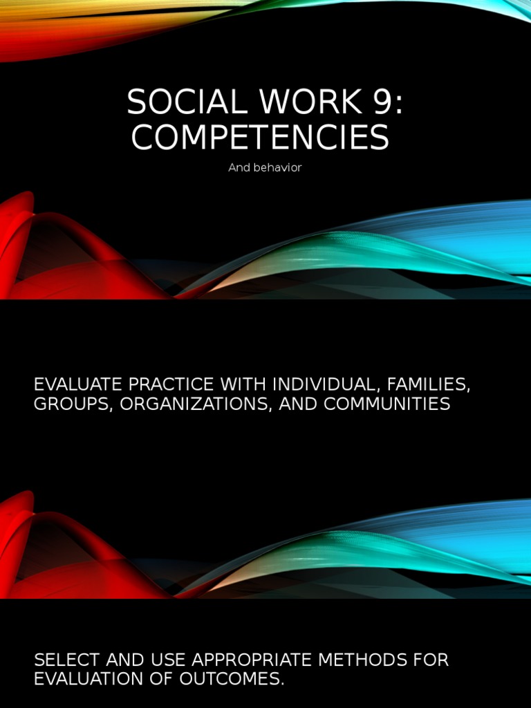 Social Work Competencies 9 | PDF
