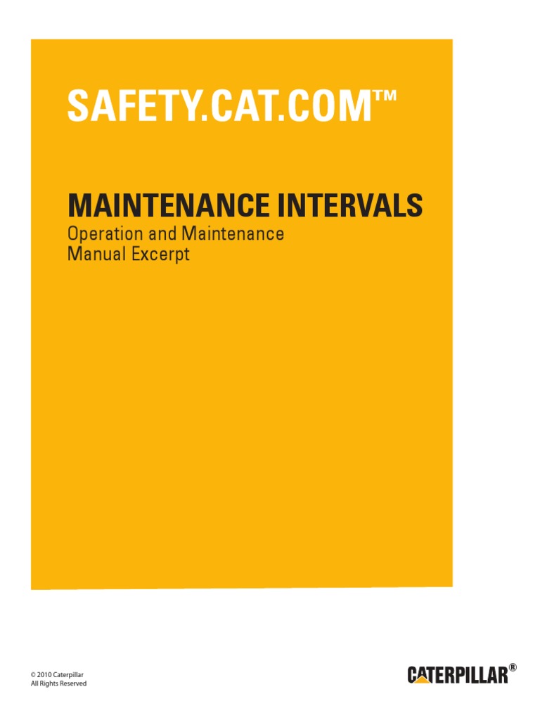Maintenance Intervals - Operation and Maintenance Manual Expert (432d ...