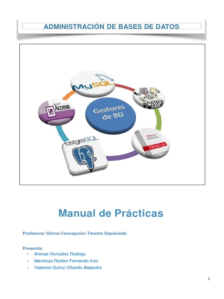 Manual de Bases de Datos PostgreSQL PDF | PDF | Postgre Sql | SQL