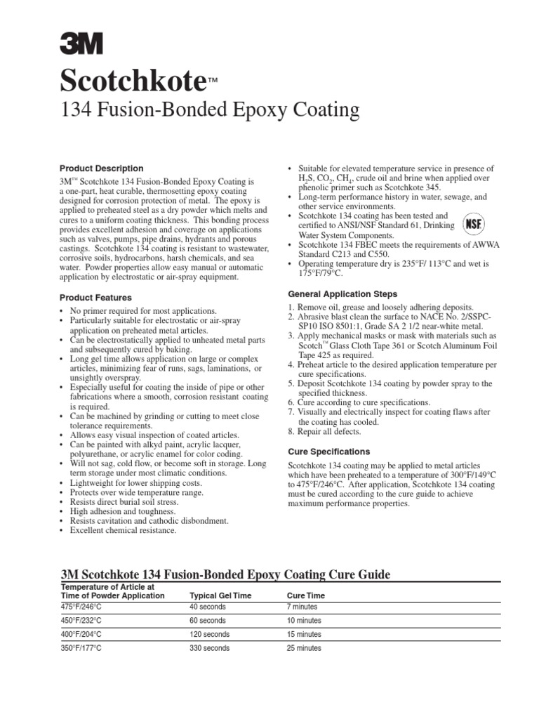 134 Data Sheet | Epoxy | Chloride