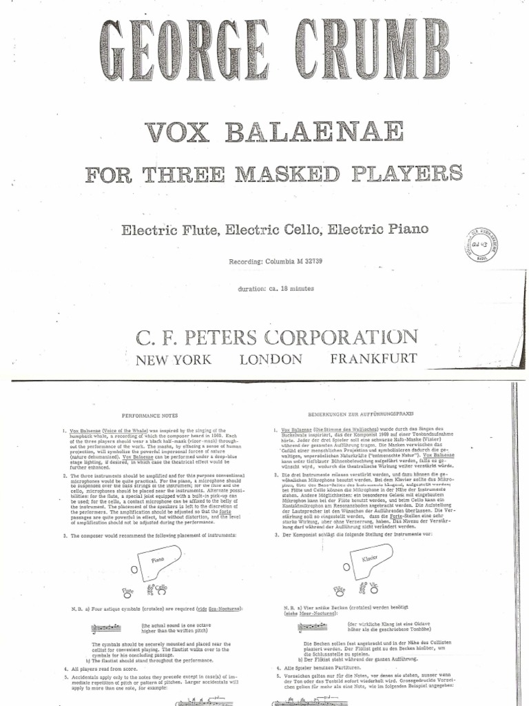 CRUMB Vox Balaenae PDF | PDF