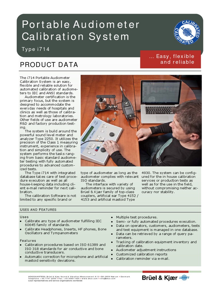 Sistema Calibracion Audiometros - B&K | PDF | Calibration | Microphone