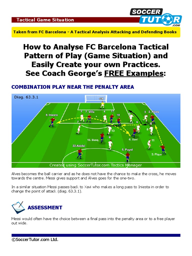 FC Barca Tactic To Combination Play Practices PDF | PDF | Lionel Messi ...