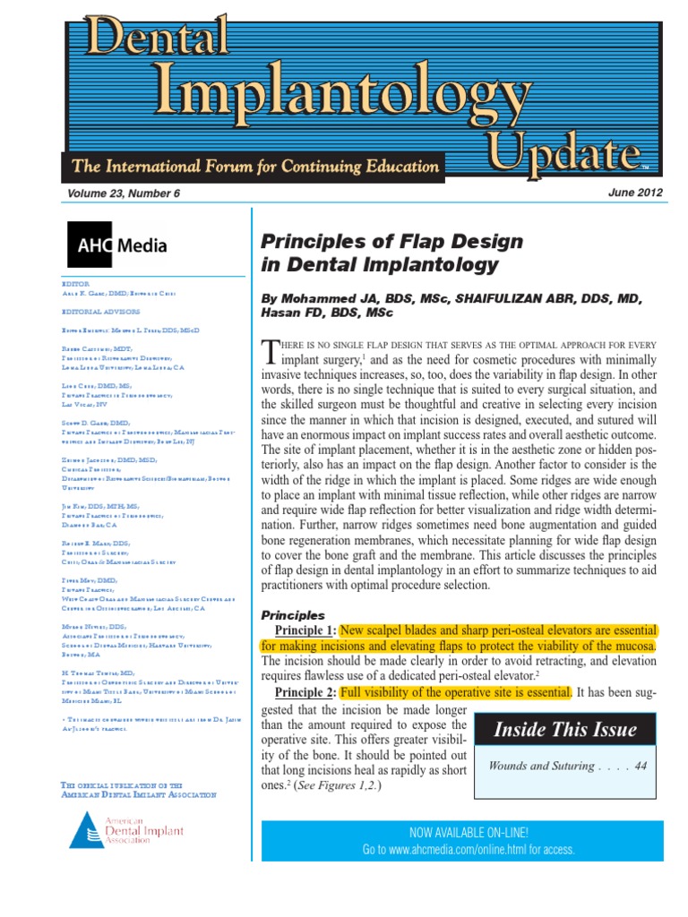 Principles of Flap Design | Surgical Suture | Healing