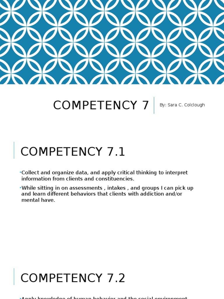 Competency 7 | PDF | Intervention (Counseling) | Action (Philosophy)