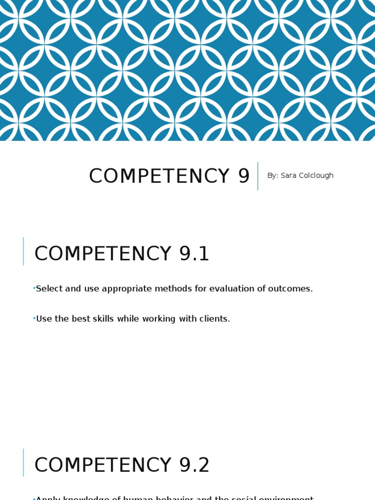 Competency 9 | PDF | Competence (Human Resources) | Evaluation