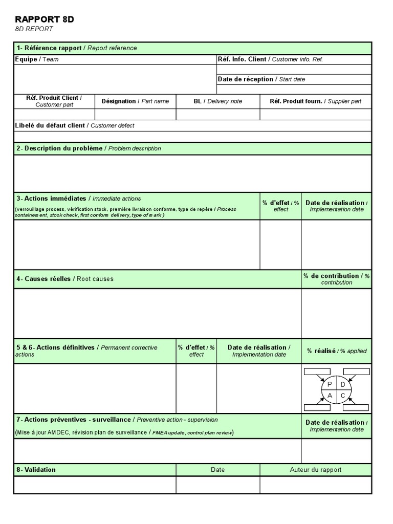 Exemple Fiche - Rapport 8D | PDF | Business