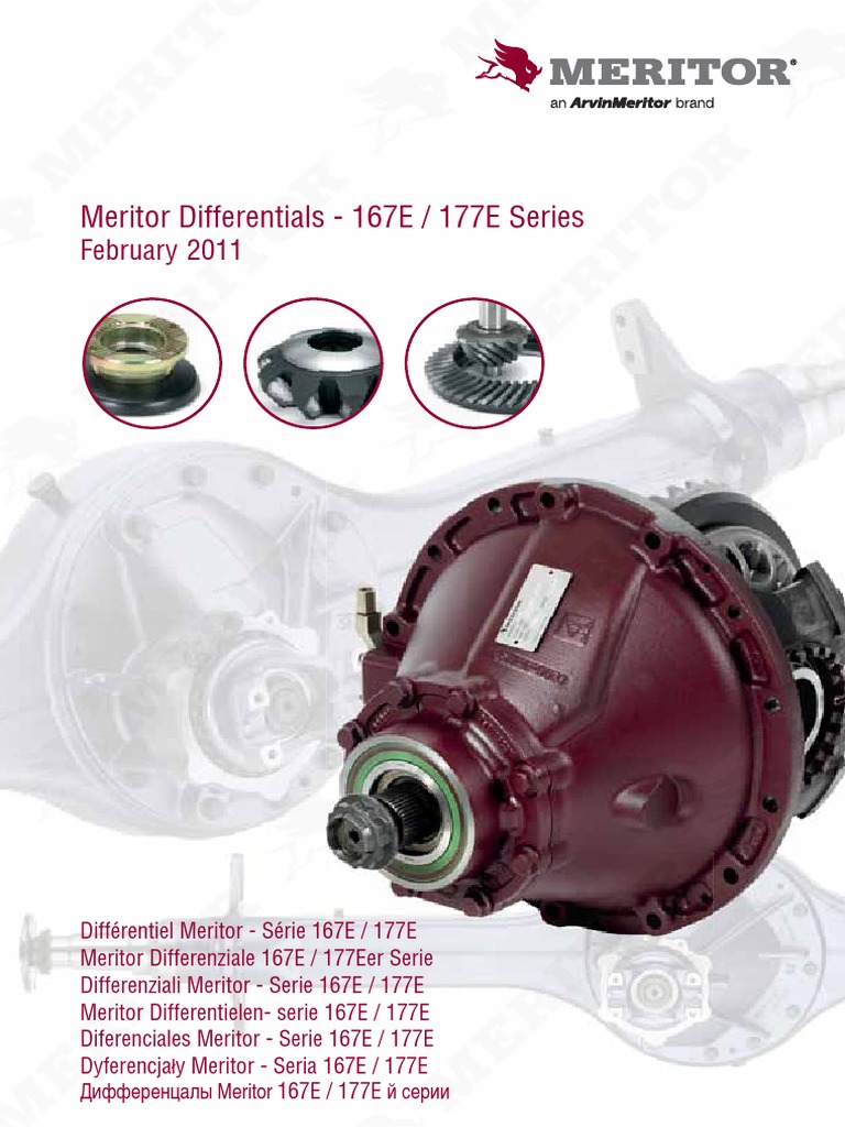 Meritor - Differential - 167e - 177e Series PDF | PDF | Axle | Gear