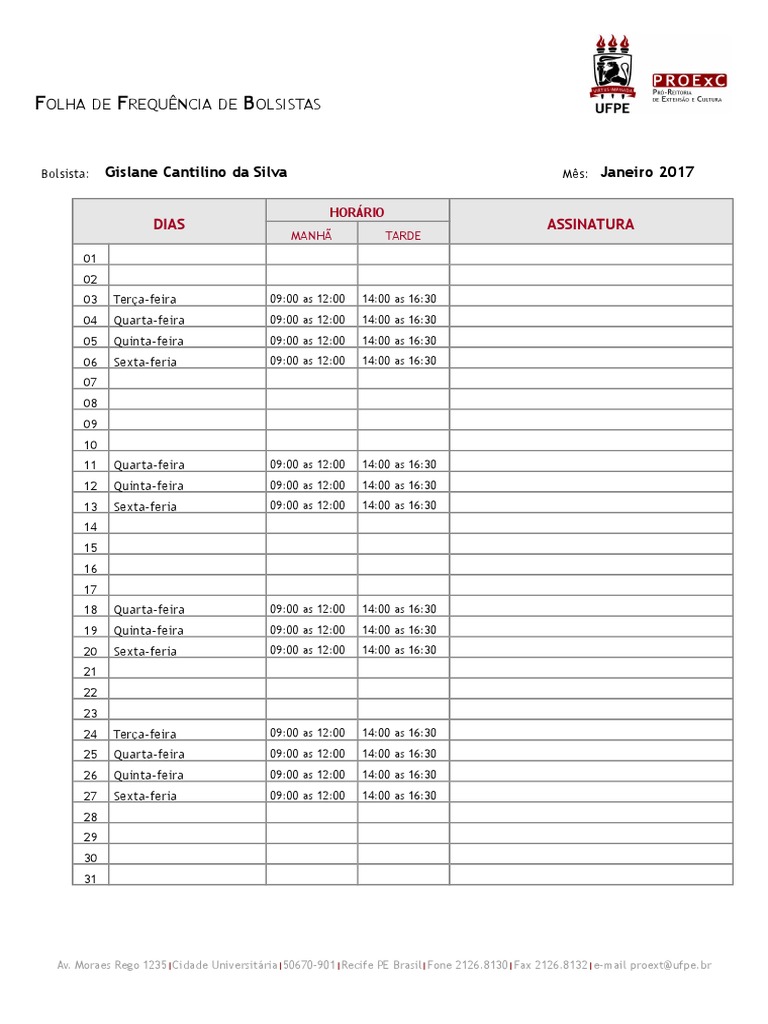 Folha de Frequencia | PDF