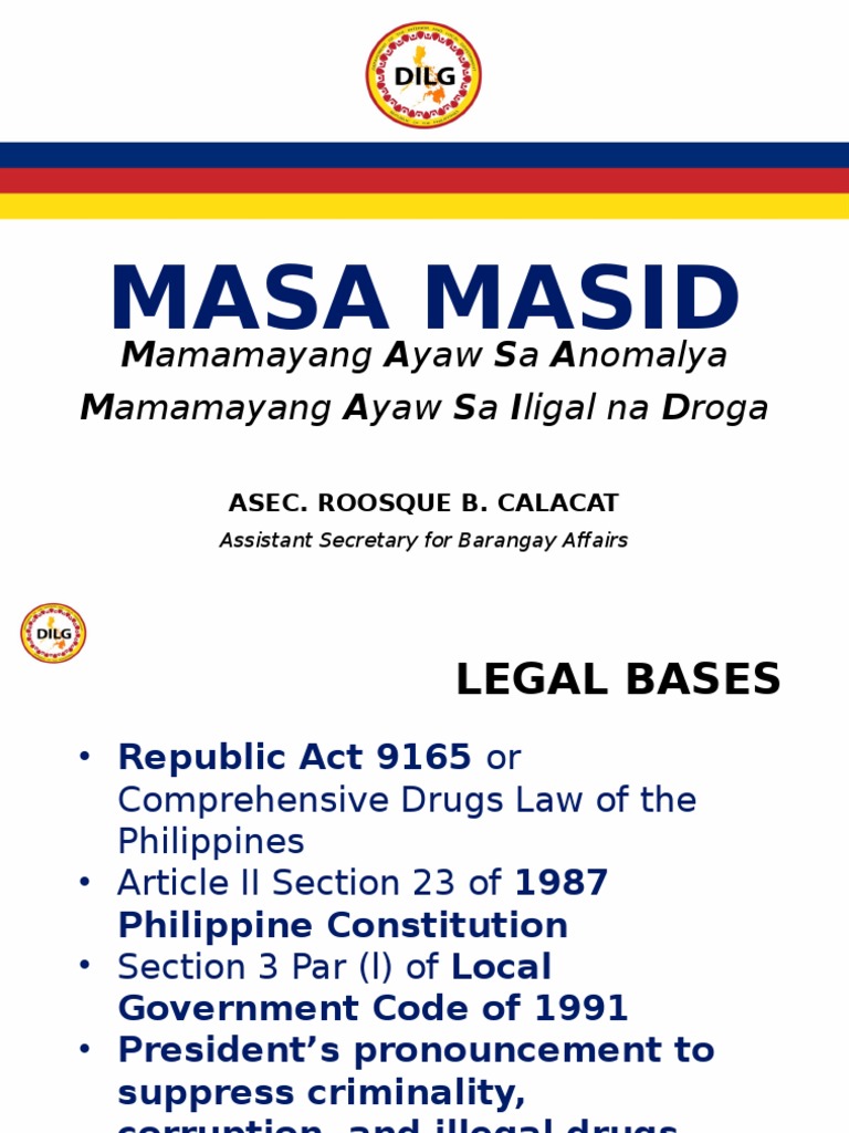 MASA MASID: Community Drug Initiative | PDF | Drug Rehabilitation ...