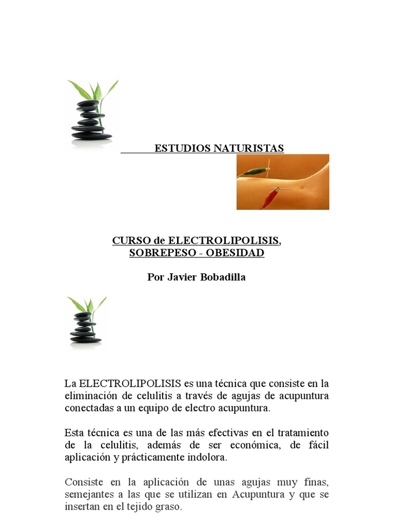 CURSO Electrolipolisis | PDF