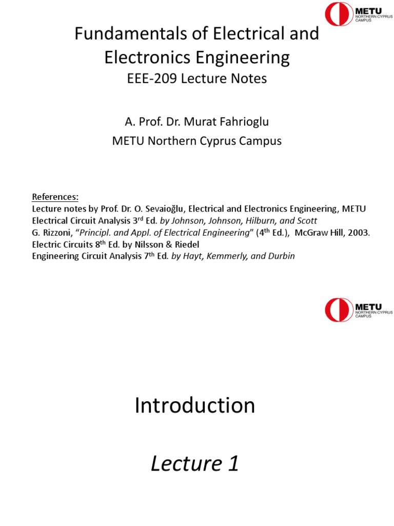 EEE 209 Presentation 1 Introduction | PDF | Electrical Engineering | Electronics