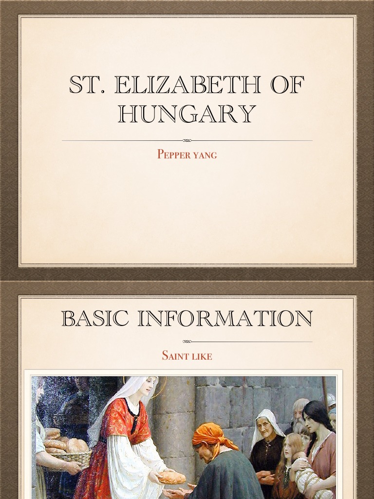 St. Elizabeth of Hungary: A Life of Service | PDF