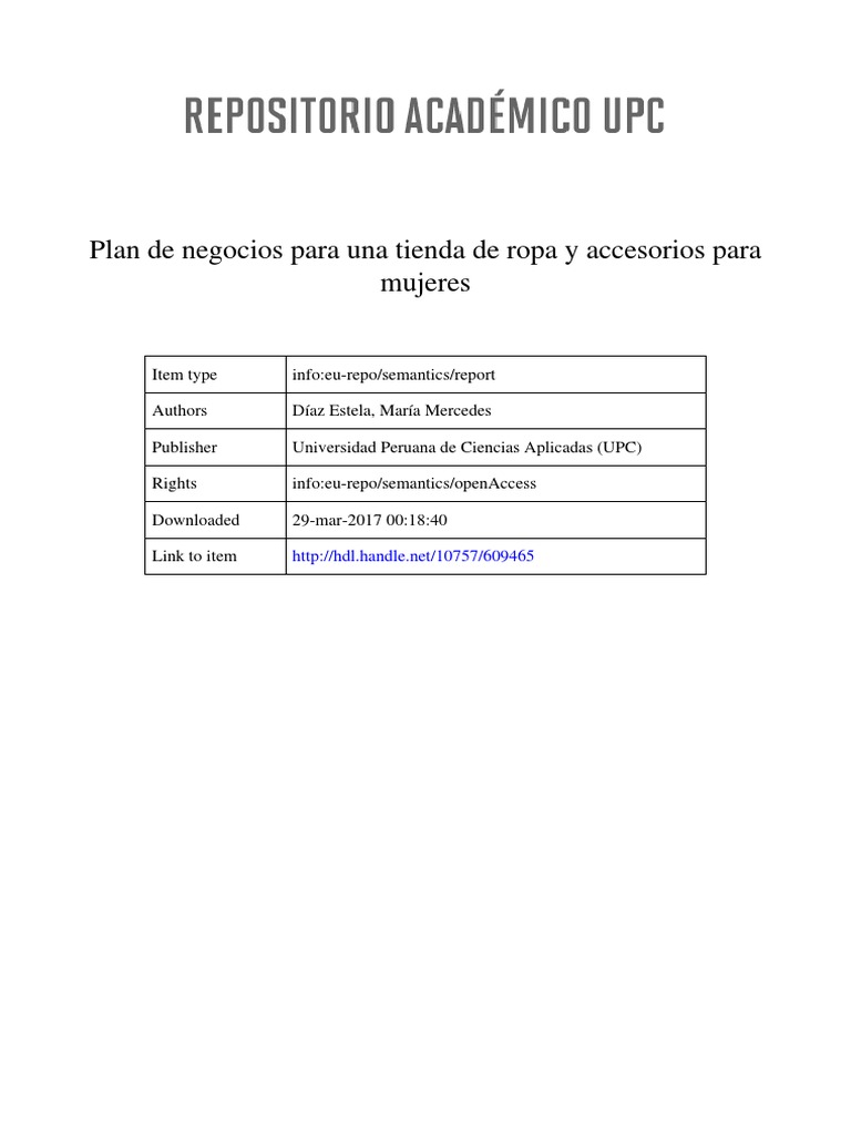 Proyecto Ropa | PDF | Lima | Perú