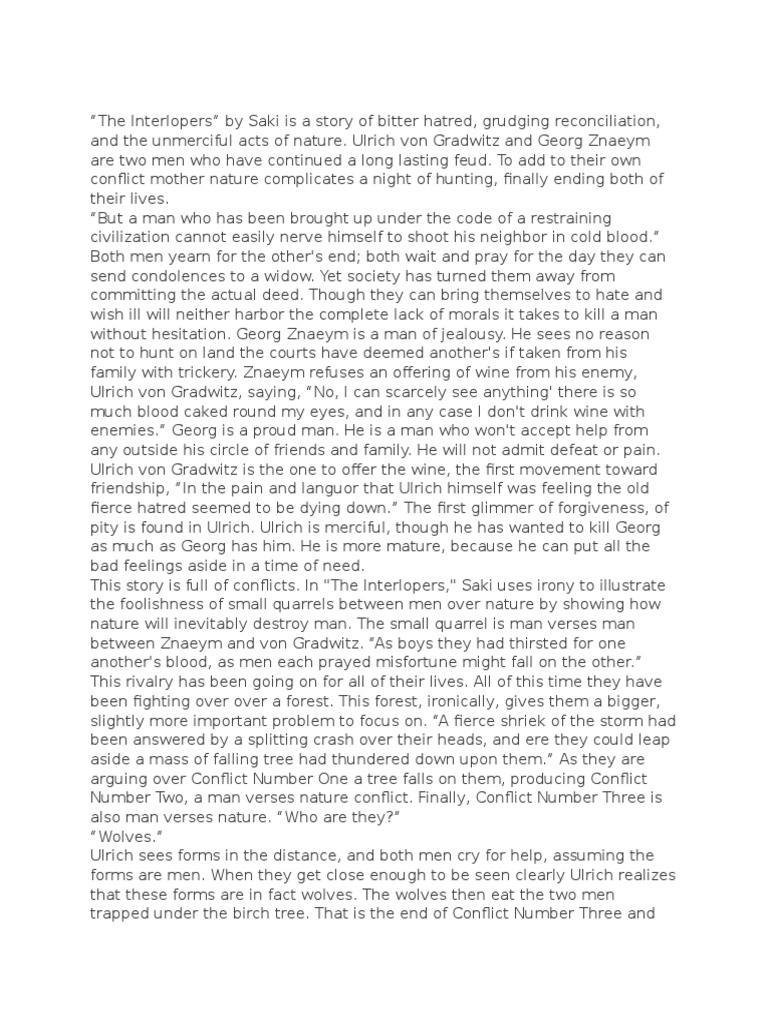 The Interlopers. | PDF | Saki