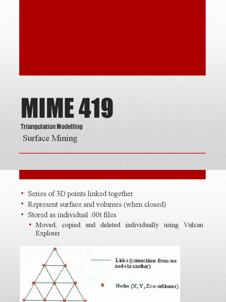 Surface Mining Triangulation Guide | PDF | Computer Data | Computing