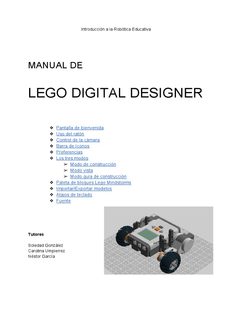 Manual de LEGO Digital Designer | PDF | Point and Click | Herramientas