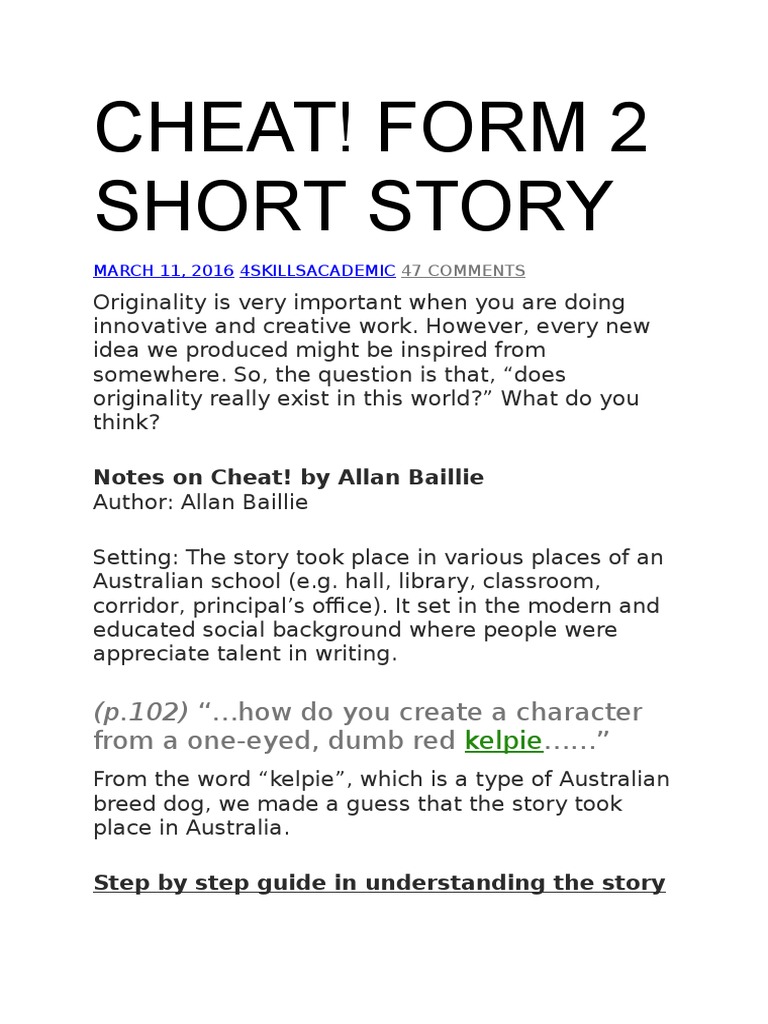 Form 2 Literature Notes | PDF