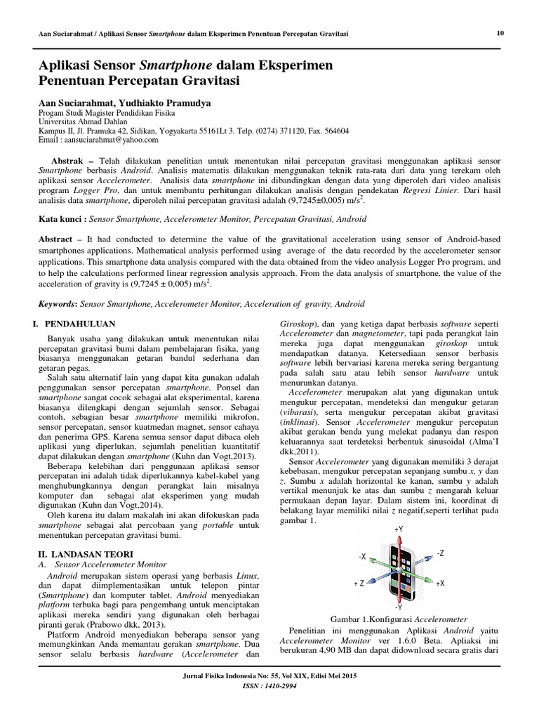 Aplikasi Smartphone untuk Gravitasi | PDF