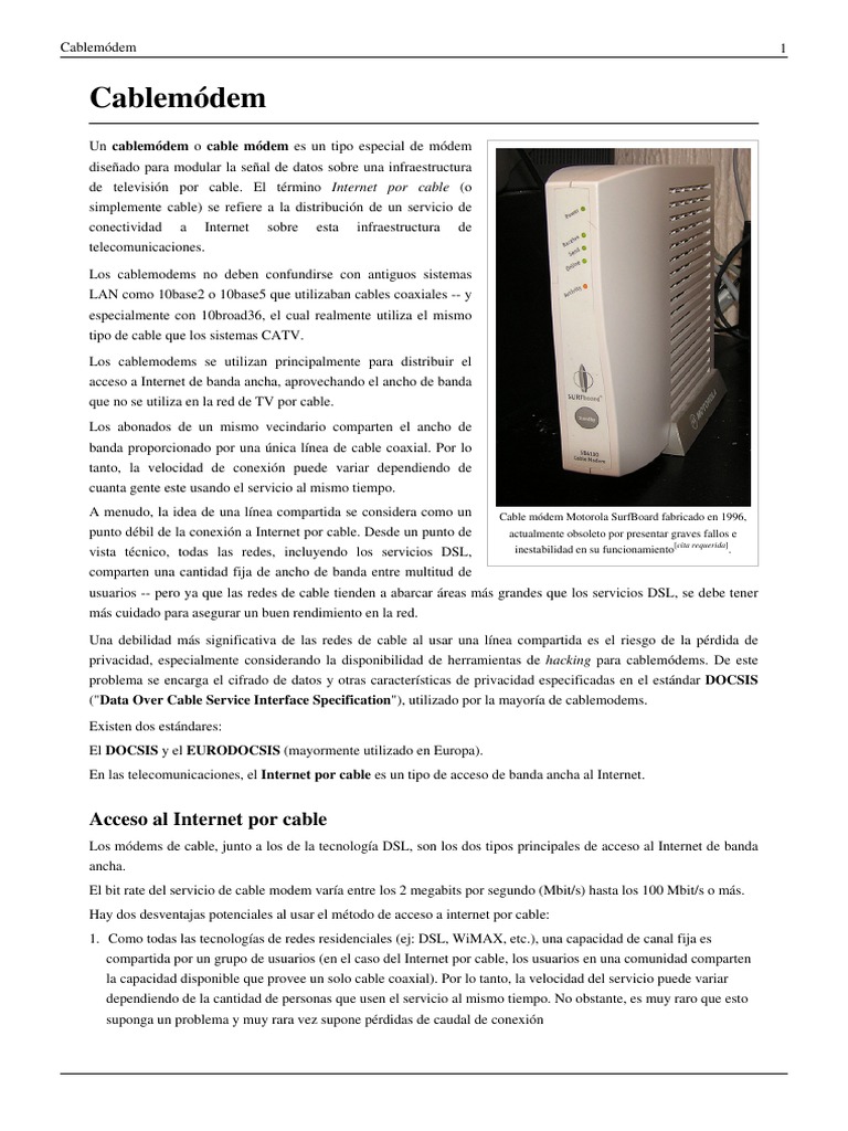 Cable Modem | PDF